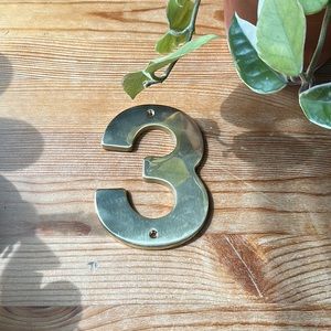 Vintage | Wall Decor | Vintage Brass Number 3 | Poshmark